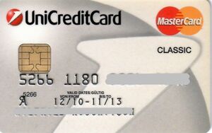 Bank Card: MasterCard Classic (Bank Austria, AustriaCol:AT-MC-0027