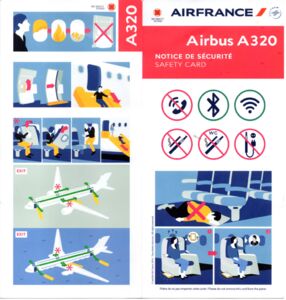 Safety Card: Airbus A320 (Air France, FranceCol:AFR-FR-0093