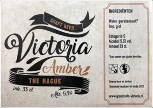 Drink Label: Victoria Amber - The Hague (Crooked Spider, NetherlandsCol ...