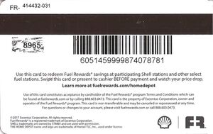 Functional Card: The Home Depot Fuel Rewards (Fuel Stations, United ...