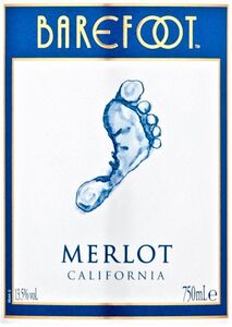 Drink Label: Imported Barefoot Merlot California (Barefoot Cellars ...
