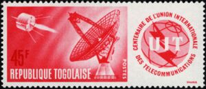 Stamp: Satellite and Dish, ITU Emblem (Togo(Centenary of the ...