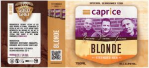 Drink Label: Caprice Blonde (Vechtdal Brouwerij, NetherlandsCol:NL-BEER ...