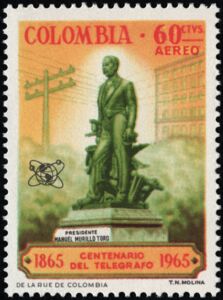 Stamp: Monument Manuel Murillo Toro (Colombia(Colombian Telegraphs ...