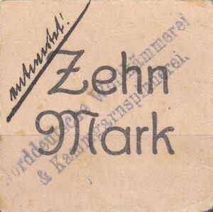 Banknote: 10 Papiermark (German Notgeld(Delmenhorst) Die:78.5.1