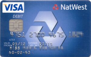 Bank Card: NatWest Visa (National Westminster Bank, United Kingdom of ...