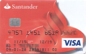 Bank Card: Santander (Santander, United Kingdom of Great Britain ...