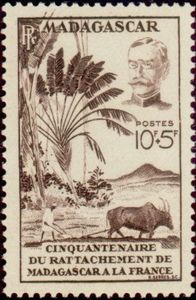 Stamp: General Joseph-Simon Gallieni (MadagascarMi:MG 406,Sn:MG B16,Yt ...