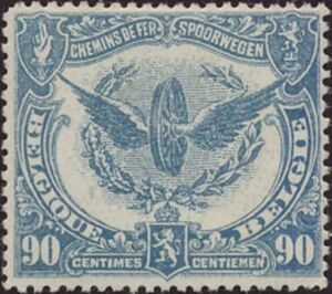 Stamp: Railway Stamp: Issue of Le Havre. Winged Wheel (Belgium(Parcel ...