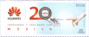 Stamp: Huawei in Mexico, 20 Years (Mexico(Huawei In Mexico, 20 Years ...