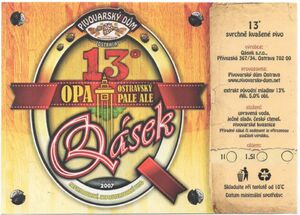 Drink Label: Opa Ostravský pale ale (Pivovarský dům Qasek Ostrava ...