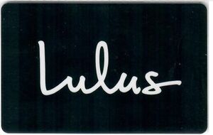Gift Card: Lulus - White Logo on Black Background (Lulus Women's ...
