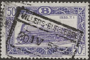 Stamp: Type 1 Pacific Locomotive, 1935 (Belgium(Railway - Locomotives ...