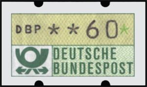 Stamp: Post horn, DBP normal (Germany, Federal Republic(ATM Labels) Mi ...