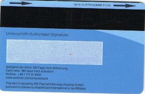 Bank Card: Austrian (SIX Payment Services Austria, AustriaCol:AT-MS-0012.02