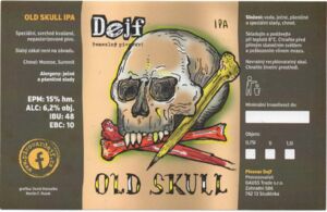 Drink Label: Old skull (Pivovar Dejf Studenka, Czech RepublicCol:CZ ...