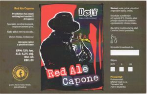Drink Label: Red ale Capone (Pivovar Dejf Studenka, Czech RepublicCol ...