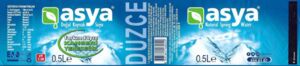 Drink Label: Asya (Can Su Ltd. Şti., Türkiye (Turkey)Col:TR-WATER-000333