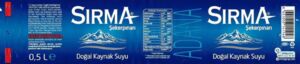 Etiqueta de bebida: Sırma (Danone Hayat İçecek A.Ş., Türkiye (Turquía ...