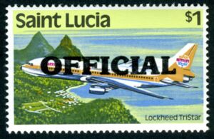 Stamp: Lockheed TriStar (Saint Lucia(Transportation) Mi:LC D9,Sn:LC O9 ...