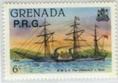 Stamp: Orinoco - WITH OVERPRINT P.R.G. (Grenada(Ship Definitives ...
