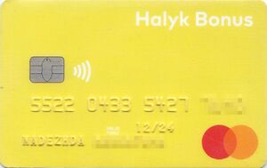 Bank Card: Halyk Bonus (Halyk Bank, KazakhstanCol:KZ-MC-0035