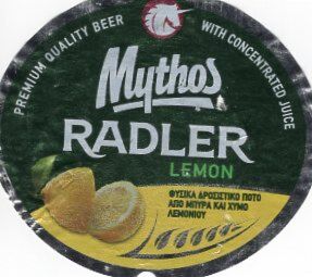 Drink Label: Mythos RADLER (Olympic Brewery S.A., GreeceCol:GR-BEER-001193