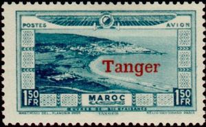 Stamp: Tanger (Tangier, French Post Office(Tanger 1928) Mi:MA-TG 25,Sn ...