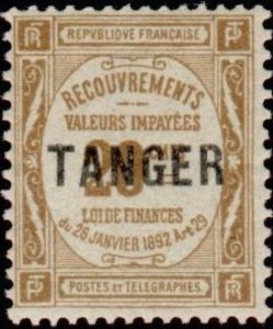 Stamp: Tanger (Tangier, French Post Office(Tanger 1918) Mi:MA-TG P10,Sn ...