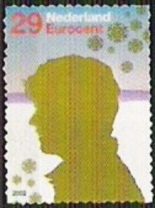 Stamp: Profile with Raised Collar (Netherlands(December Stamps 2002) Mi ...