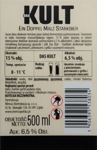 Drink Label: Kult (Krynica Brewery, BelarusCol:BY-BEER-002459