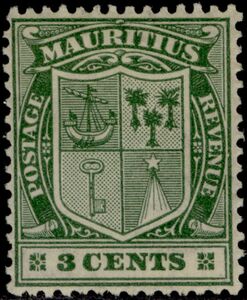 Stamp: Coat of Arms (Mauritius(Coat of Arms 1921-1926) Mi:MU 178,Sn:MU ...