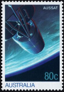 Stamp: AUSSAT Satellite in Orbit (Australia(AUSSAT - National ...