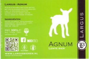 Drink Label: Agnum Lente Bier (Bierbrouwerij Largum, NetherlandsCol:NL ...