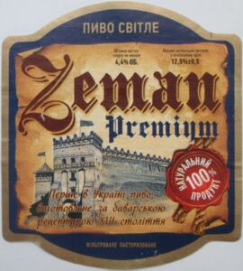 Drink Label: Zeman Premium (TzOV ZEMAN, UkraineCol:UA-BEER-003730