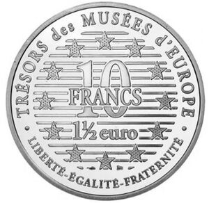 Coin: 10 Francs (1,5 euro - Shang Dynasty Elephant) (France) (1996-1997 ...