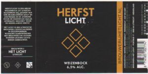 Drink Label: Herfstlicht Weizenbock (Brouwerij Het Licht, NetherlandsCol:NL-BEER-026901
