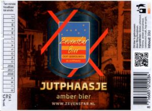 Drink Label: Zevenstar Jutphaasje Amber bier (Zevenstar, NetherlandsCol ...