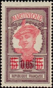 Stamp: Martinique surcharged (Martinique(Definitives 1908-1930 - Local ...