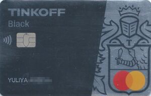 Bank Card: TINKOFF Black (Tinkoff Credit Systems, RussiaCol:RU-MC-2148.13