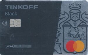 Bank Card: TINKOFF Black (Tinkoff Credit Systems, RussiaCol:RU-MC-2148.14