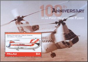 Stamp: Boeing Helicopters 234LR Chinook (Palau(Helicopters) Mi:PW BL214 ...