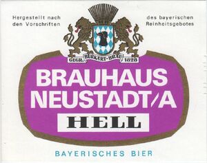 Drink Label: Hell (Brauhaus Neustadt, Germany, Federal RepublicCol:DE ...