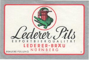 Drink Label: Lederer Pils (Lederer-Bräu A.G., Germany, Federal ...