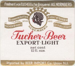 Drink Label: Tucher Beer Export Light (Tucher Traditionsbrauerei ...