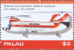 Stamp: Boeing Helicopters 234LR Chinook (Palau(Helicopters) Mi:PW 2653
