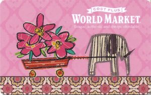 Gift Card: Elephant Pulling Wagon (World Market, United States of ...