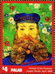 Stamp: Portrait of the postman Joseph Roulin (Palau(Paintings by ...