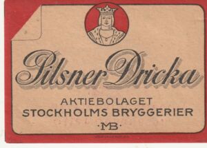 Drink Label: Pilsner dricka (Stockholms Bryggerier aktiebolaget ...