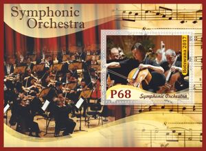 Stamp: Music Symphonic Orchestra (Cinderellas) (Botswana) Col:BW-IL ...